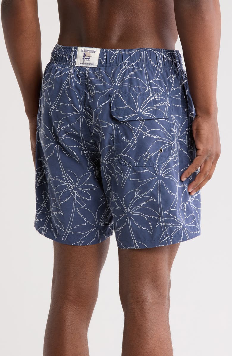 Vintage Summer Embroidered Palm Tree Swim Trunks | Nordstromrack