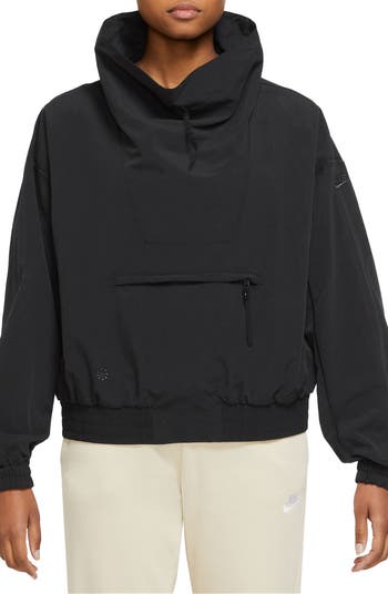Nike Oversize Cowl Neck Nylon Pullover Jacket | Nordstrom