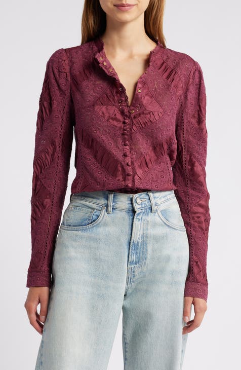 Women's Lace Button Up Tops | Nordstrom