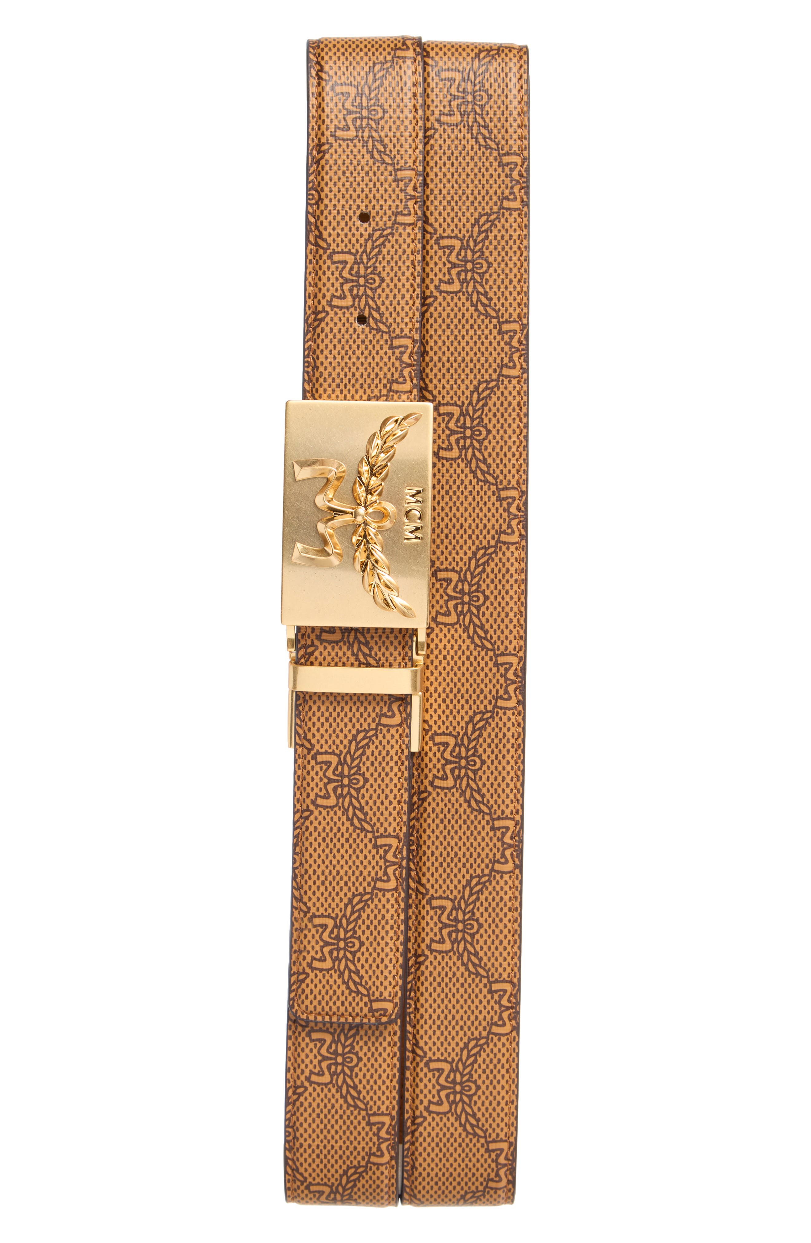 MCM Garland Plaque Buckle Garland Print Belt | Nordstromrack