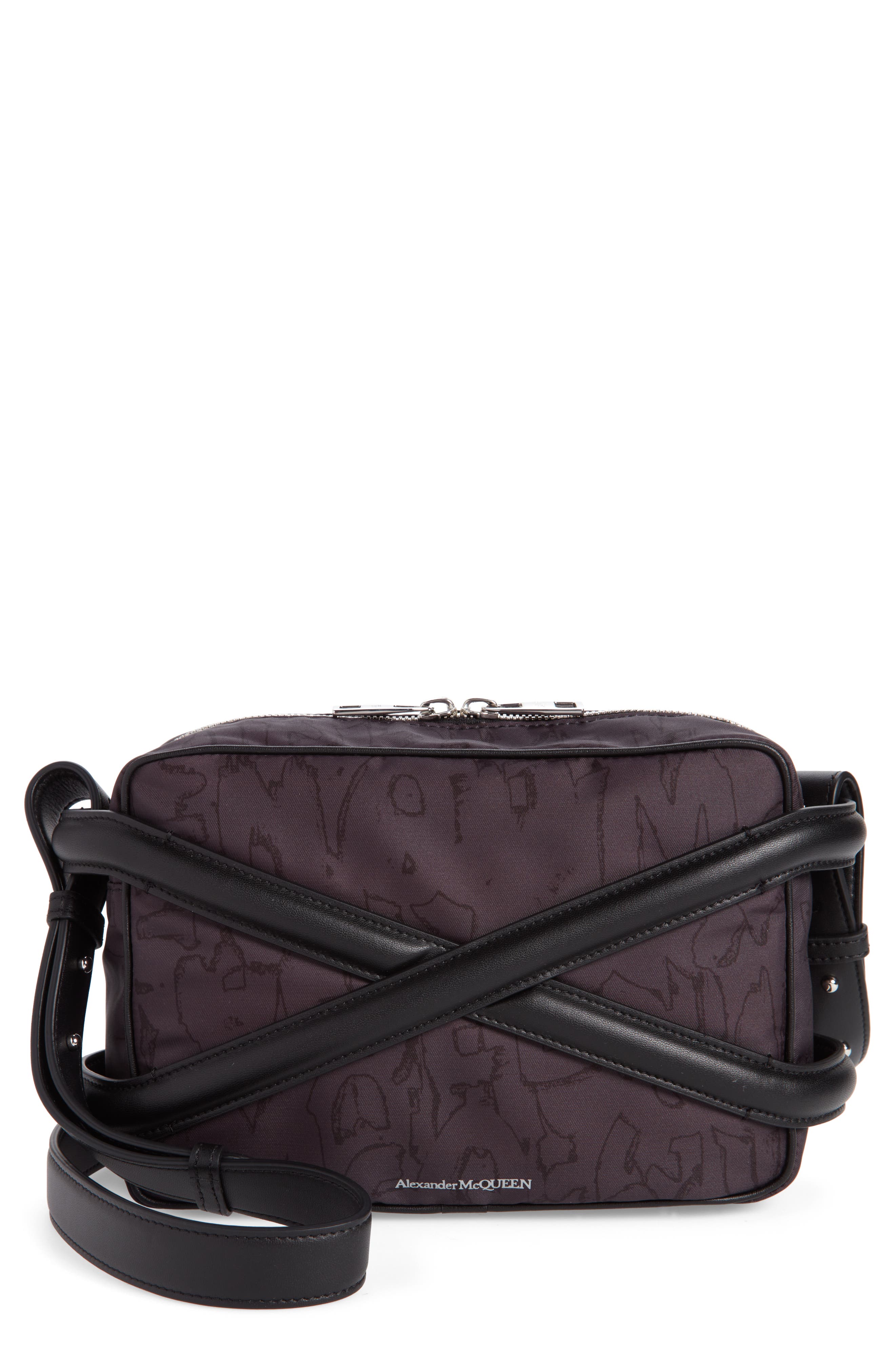 McQueen The Harness Textile & Faux Leather Camera Bag | Nordstrom