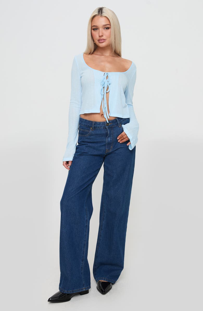 Princess Polly Barbaro Flyaway Sheer Top | Nordstromrack
