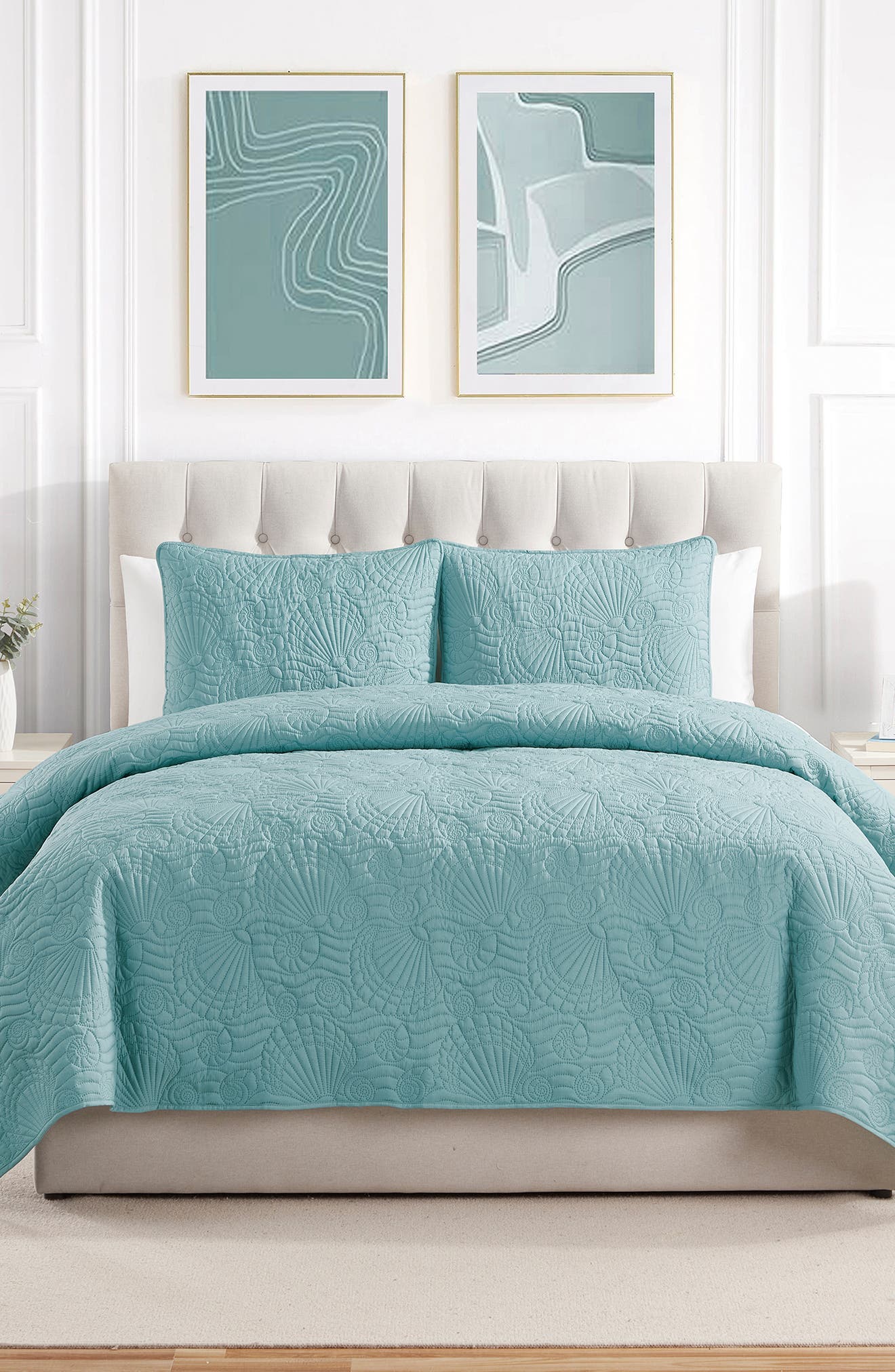 VCNY HOME Ocean Solid 3-Piece Quilt Set | Nordstromrack