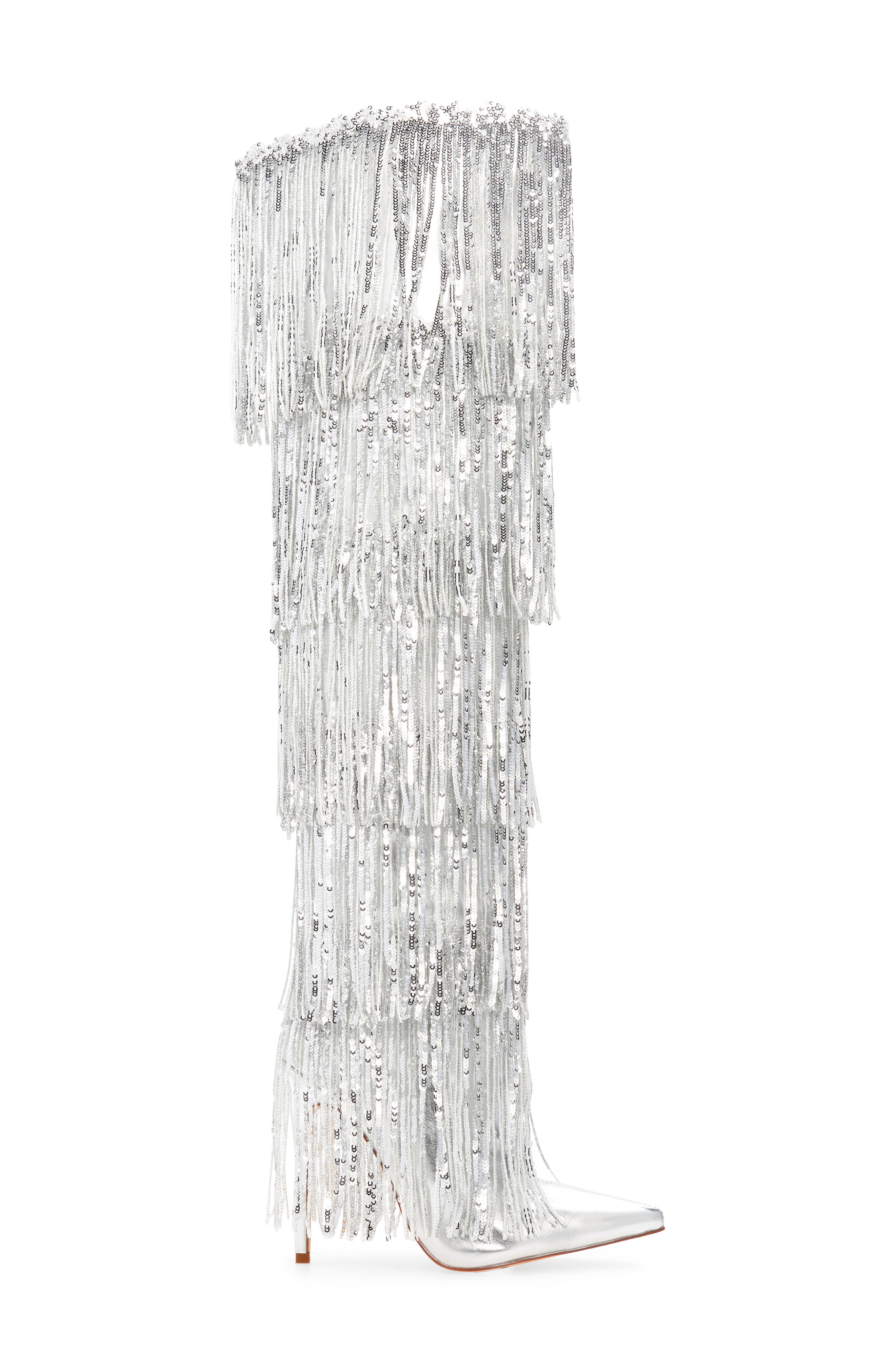 AZALEA WANG Adriel Fringe Over the Knee Boot (Women) | Nordstromrack
