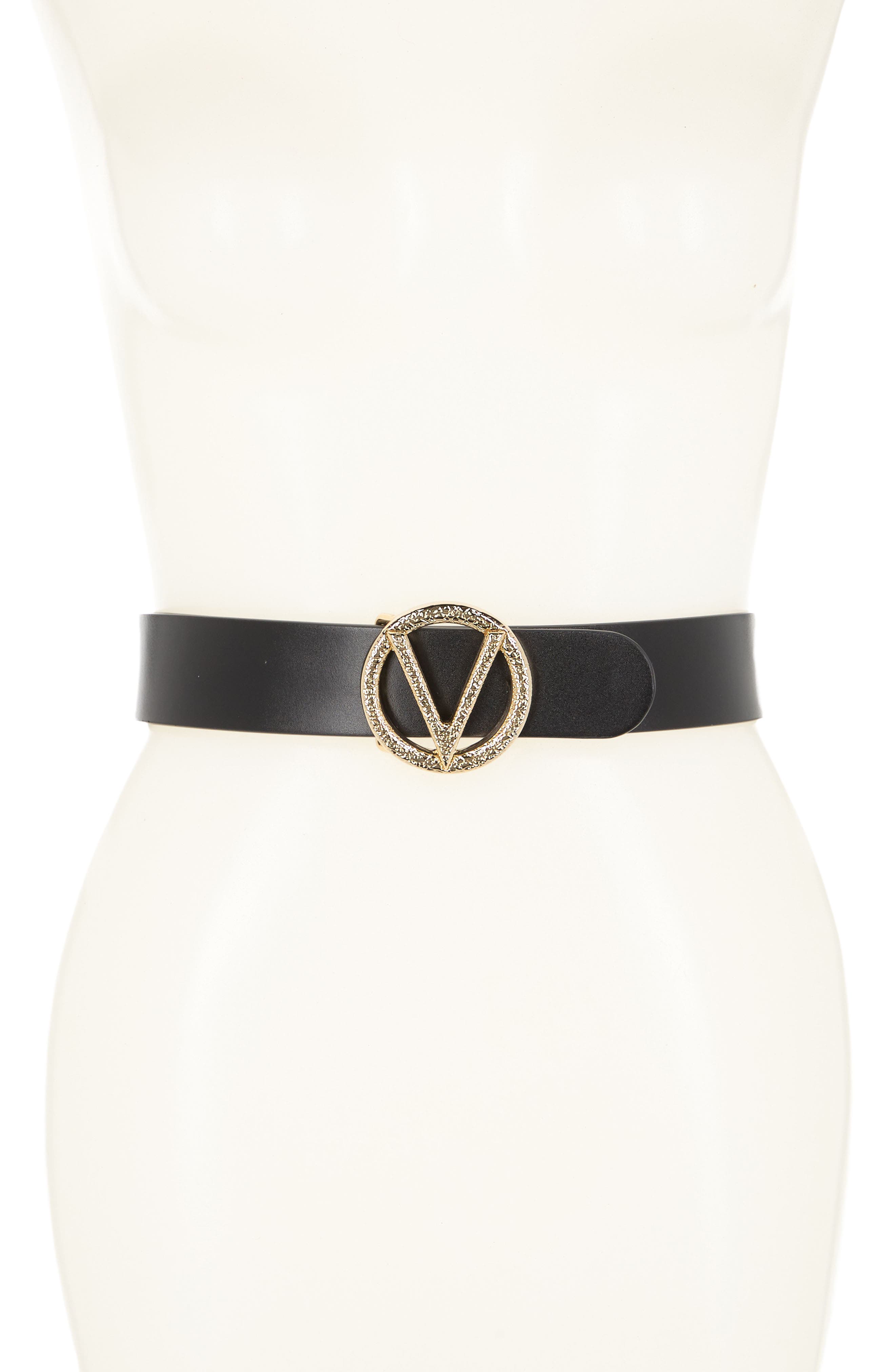 VALENTINO BY MARIO VALENTINO Giusy Logo Wide Leather Belt - XS ...