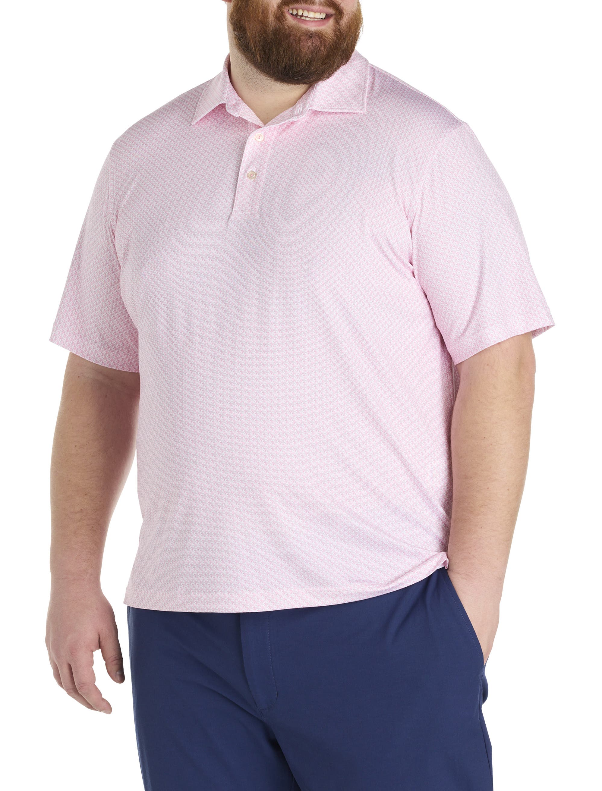 vineyard vines Big & Tall Whale Print Sankaty Performance Polo Shirt ...