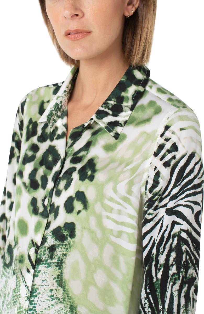 Liverpool Los Angeles Animal Mix Print Button-Up Shirt | Nordstromrack