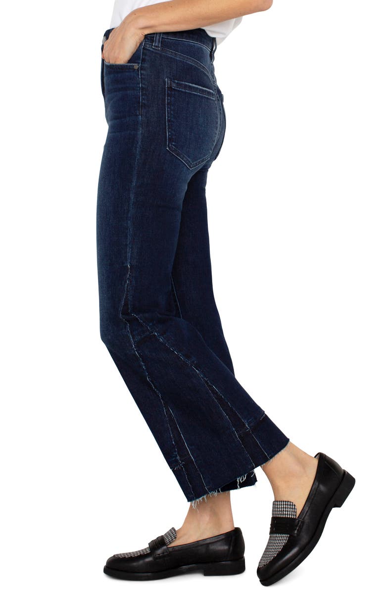 Liverpool Hannah Frayed Crop Flare Jeans | Nordstrom