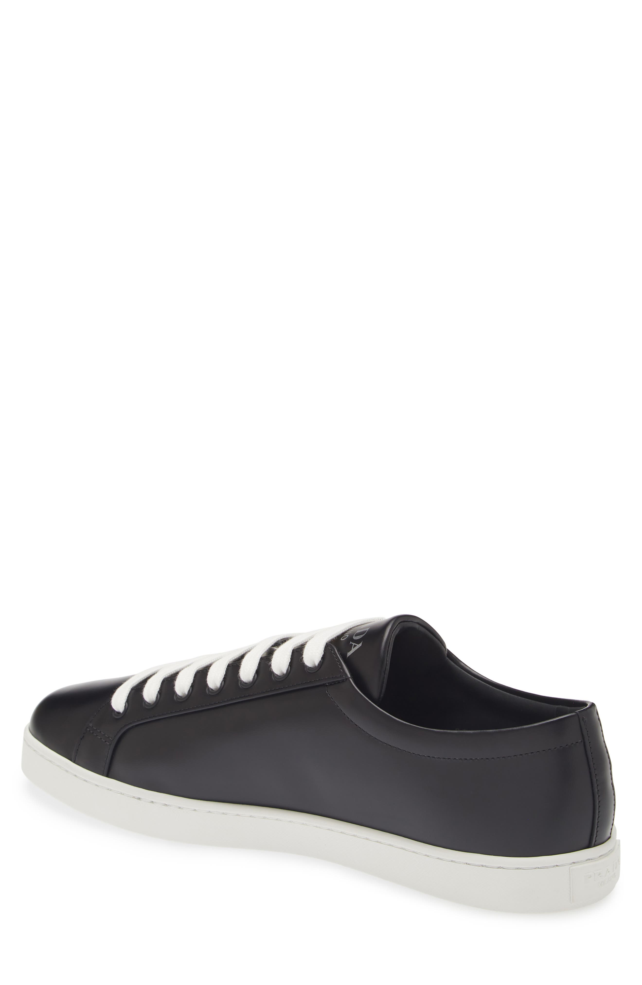 Prada Lane Triangle Logo Low Top Leather Sneaker (Men) | Nordstromrack