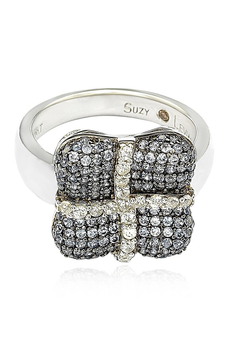 SUZY LEVIAN Sterling Silver Blue Sapphire, Lab Grown White Sapphire ...