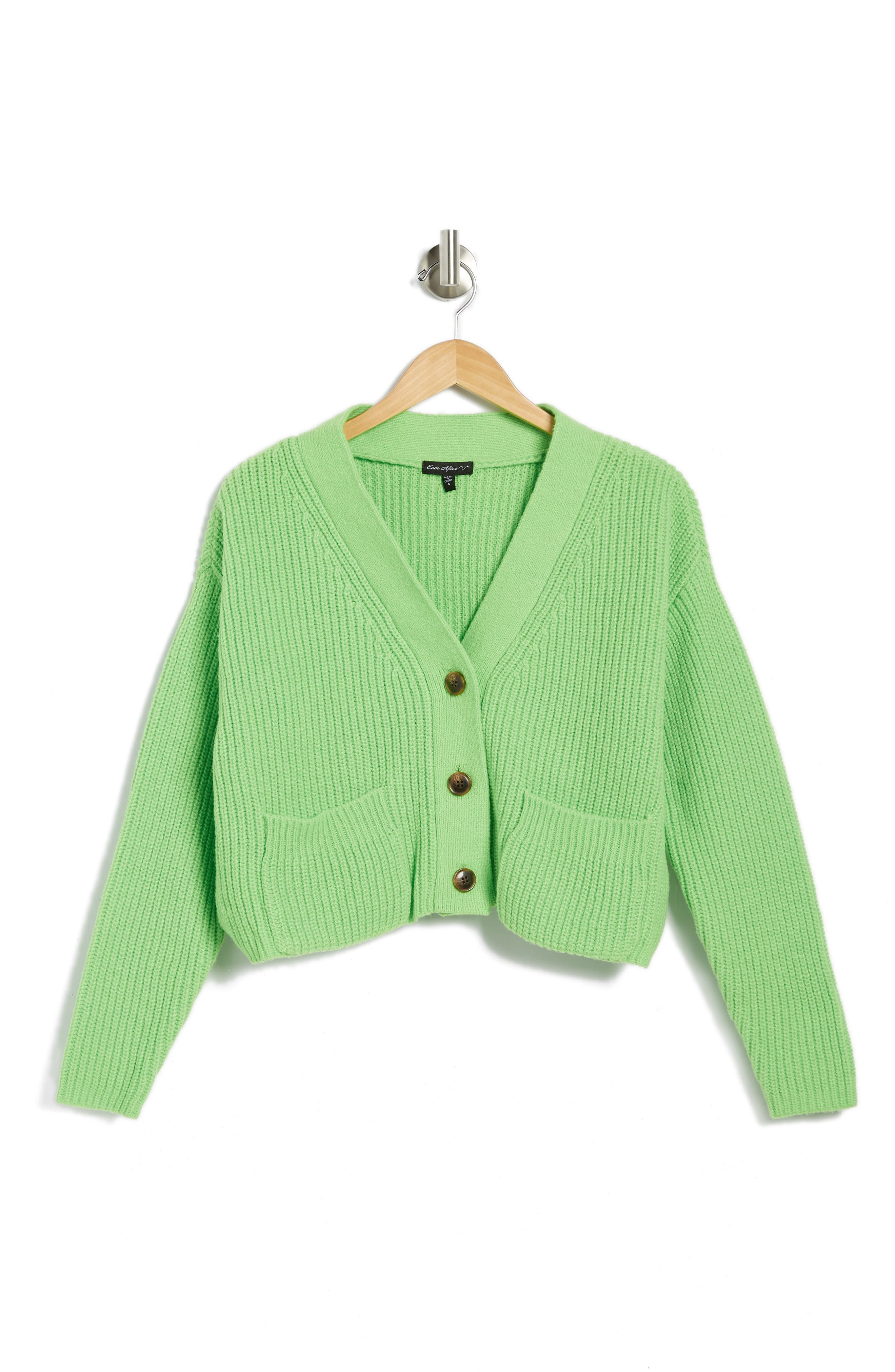 EVER AFTER Ribbed Crop Cardigan | Nordstromrack
