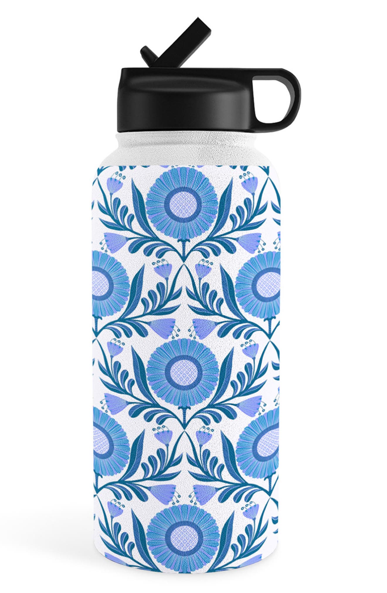 Deny Designs Wallflowers Pattern Blue by Sewzinski Stainless Steel ...