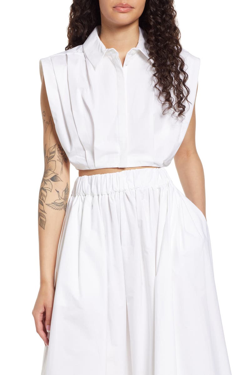 ASOS DESIGN Pleated Crop Top | Nordstrom