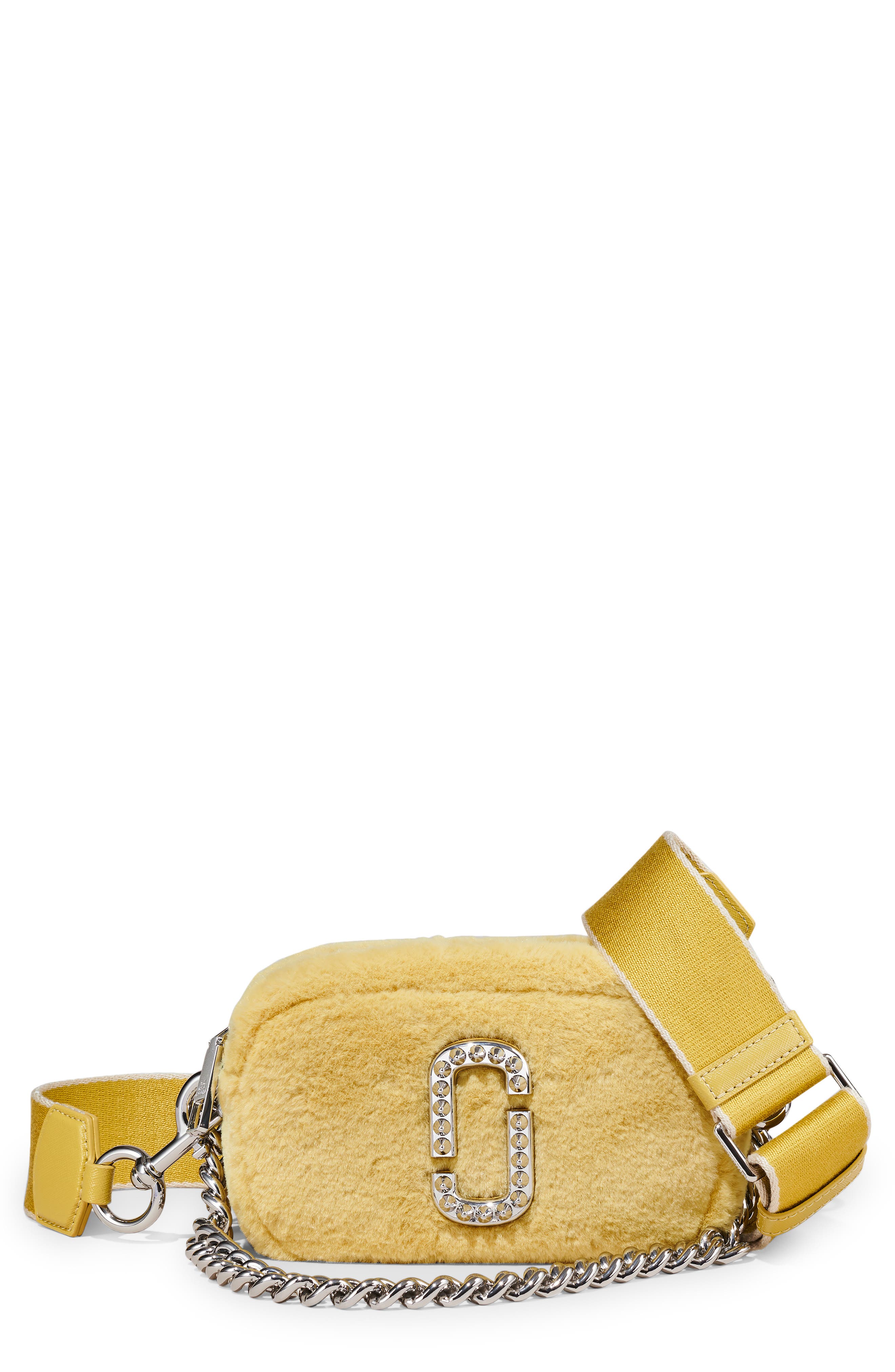Marc Jacobs Snapshot Faux Fur Crossbody Bag In Chick Yellow | ModeSens