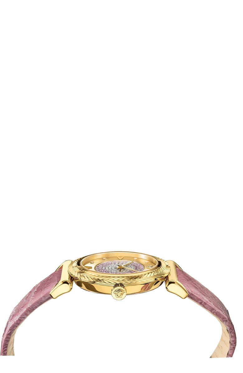 Versace Women's V-Motif Snake Embossed Leather Strap Watch, 35mm ...