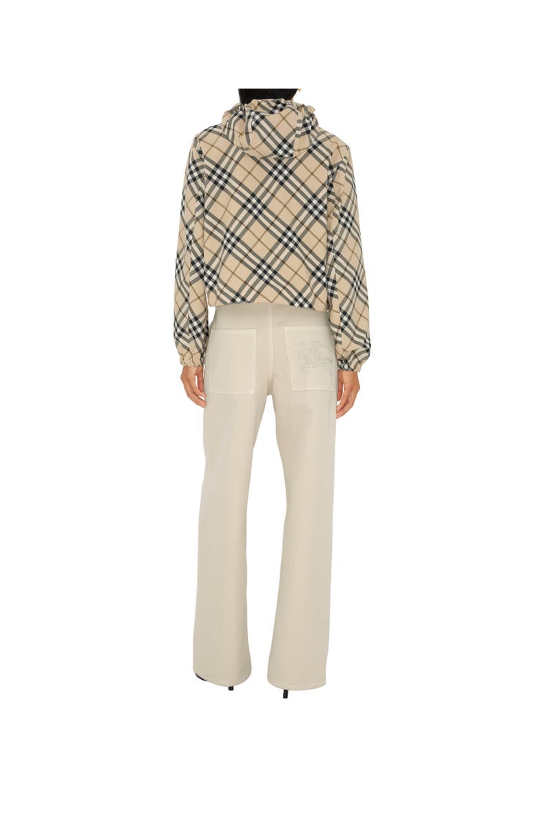 Burberry Cropped Reversible Check Hooded Jacket | Nordstrom