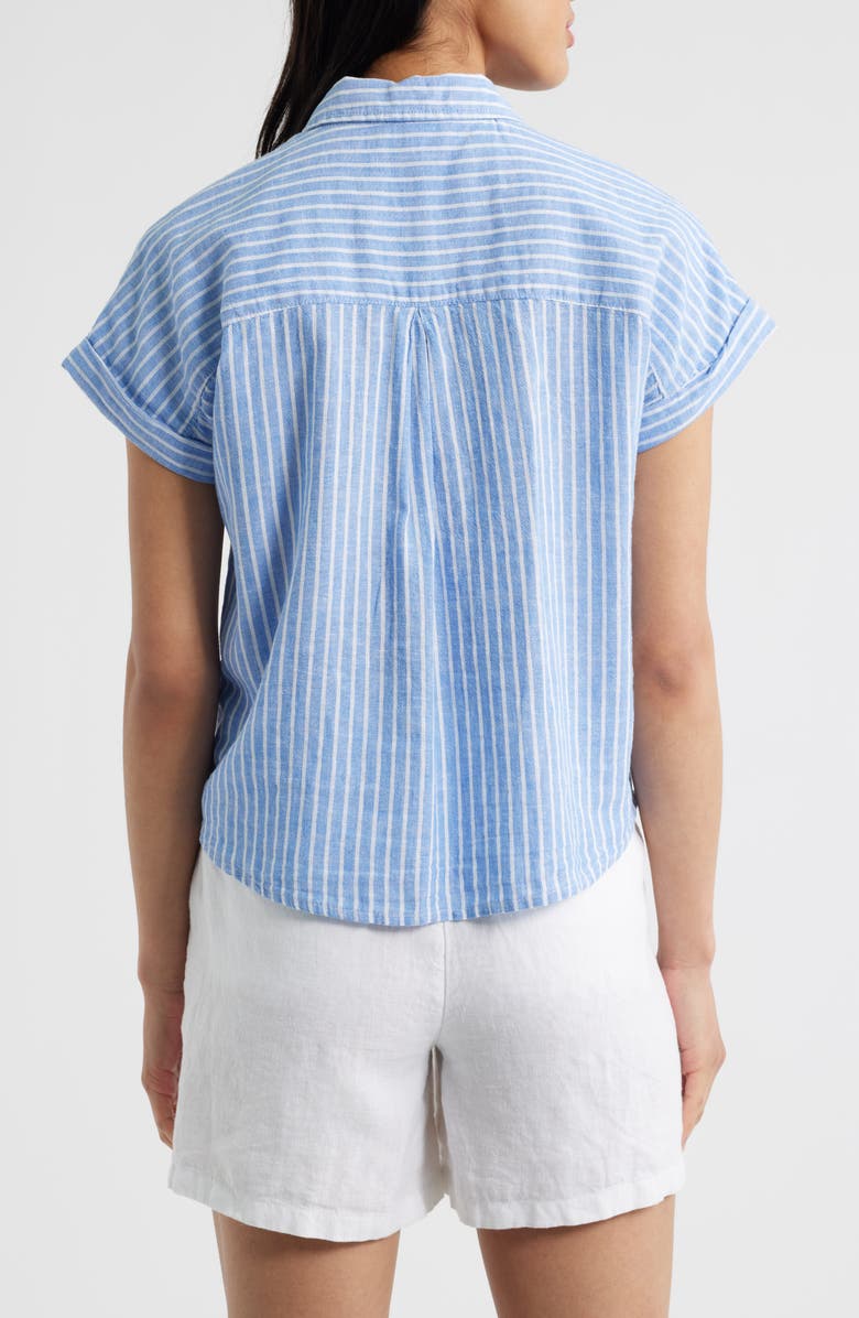 beachlunchlounge Archie Stripe Short Sleeve Button-Up Shirt | Nordstromrack