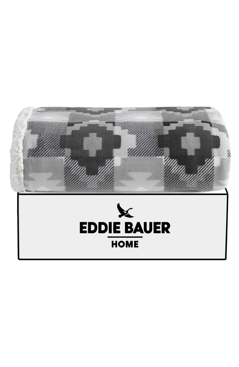 Eddie Bauer Copper Creek Faux Shearling Popcorn Fleece Throw Blanket ...