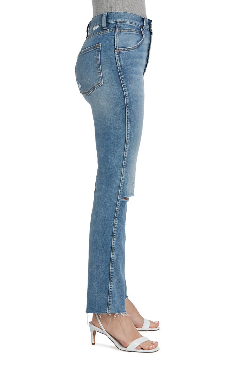 Boyish Jeans The Dempsey Ripped High Waist Raw Hem Jeans | Nordstrom