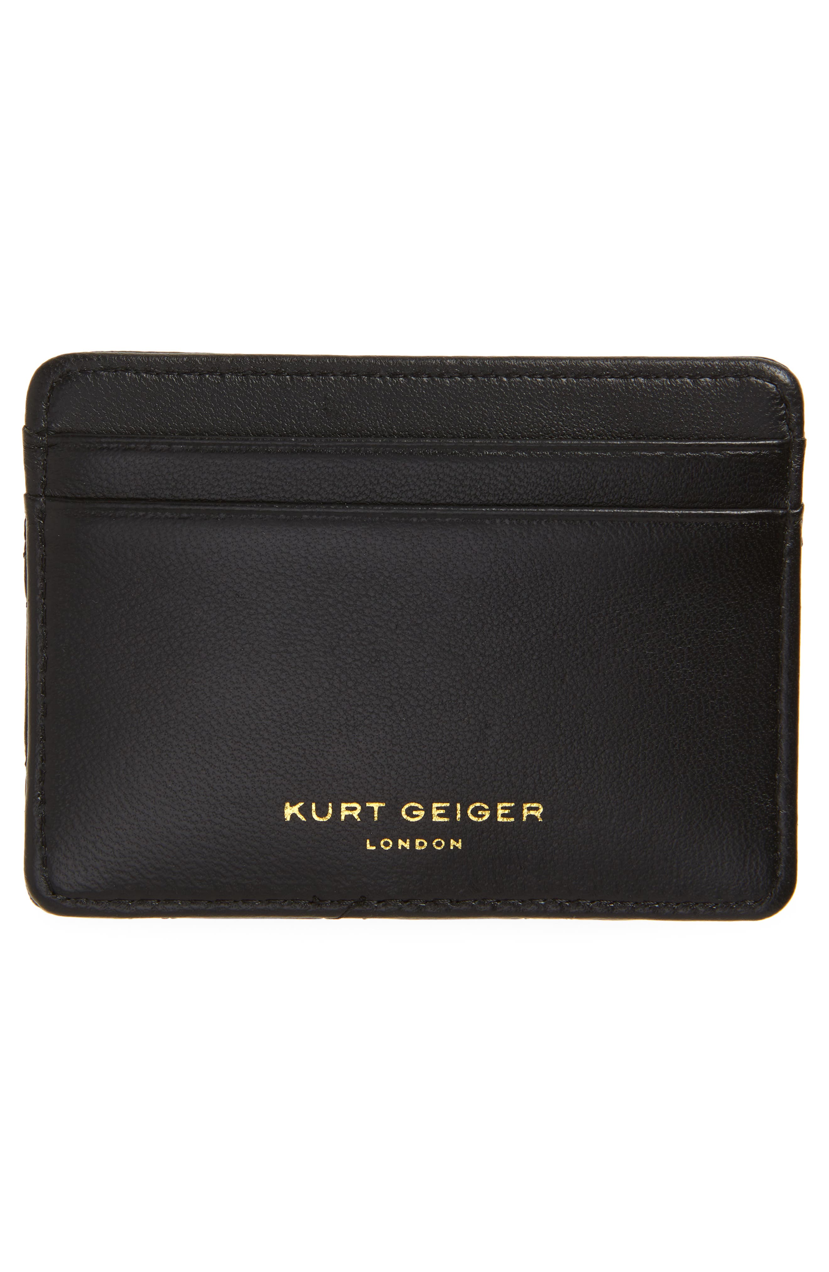Kurt Geiger London Quilted Leather Card Holder | Nordstrom
