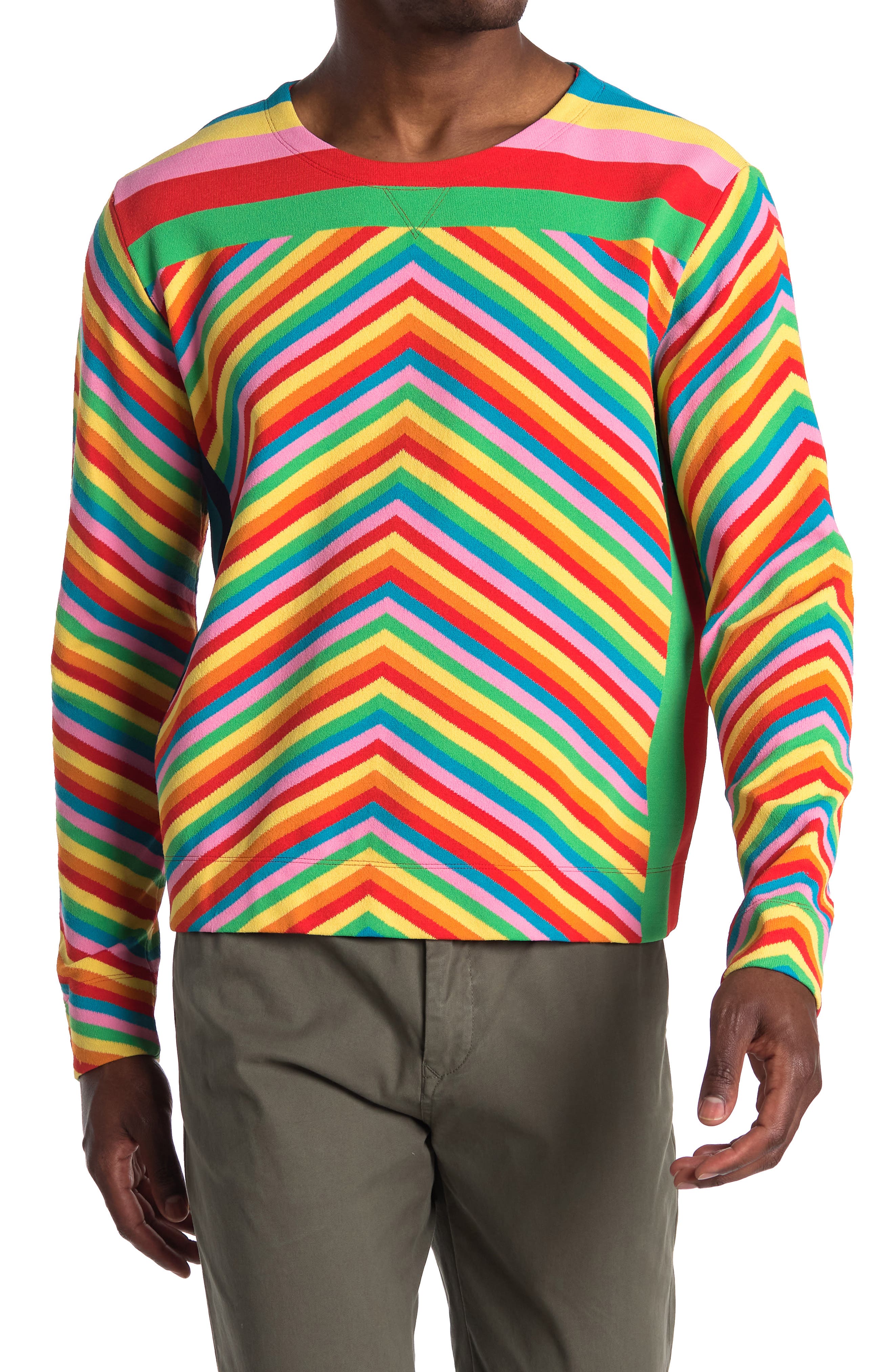 Valentino Rainbow Chevron Stripe Knit Sweater | Nordstromrack