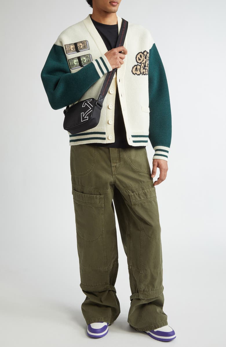 Off-White Crystal Cash Varsity Cardigan | Nordstromrack