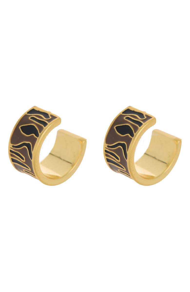 Madewell Leopard Enamel Hoop Earrings | Nordstromrack