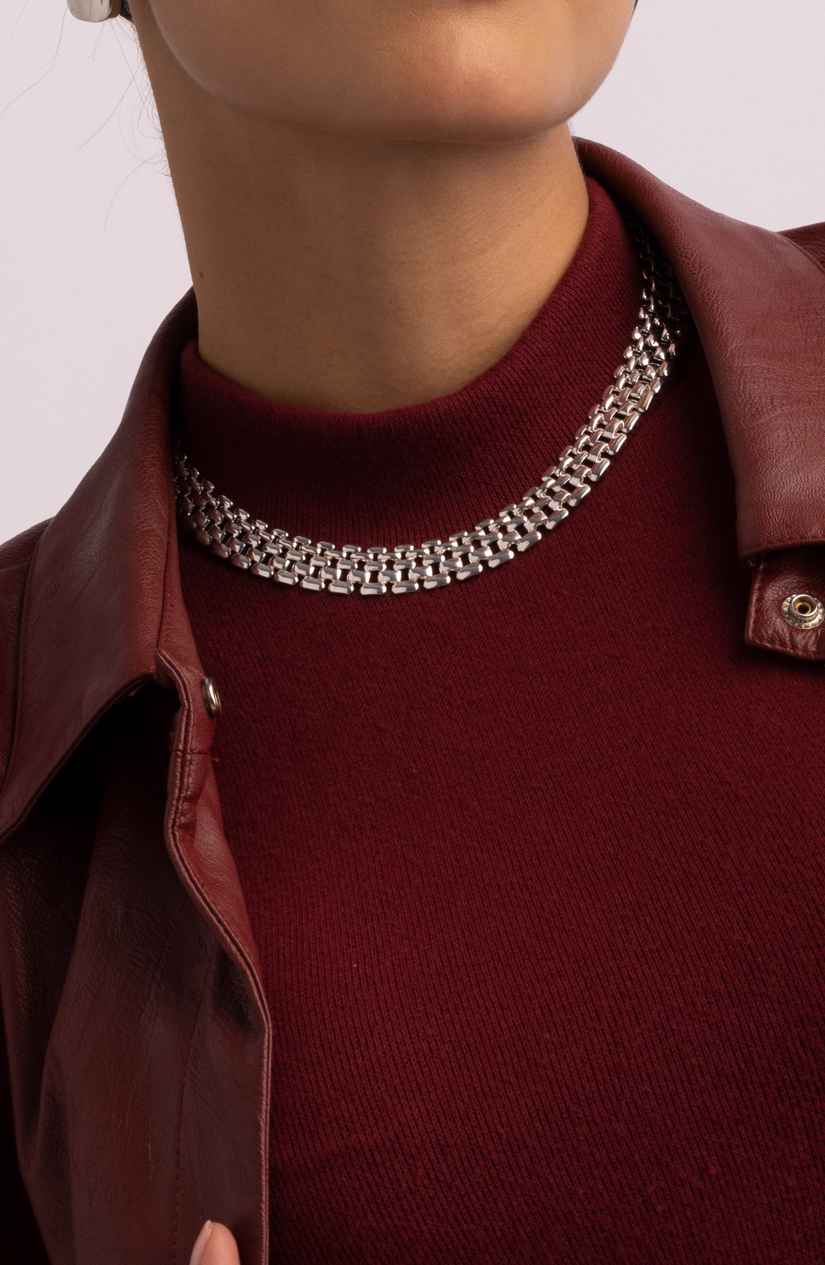 Argento Vivo Sterling Silver Panthera Collar Necklace | Nordstrom