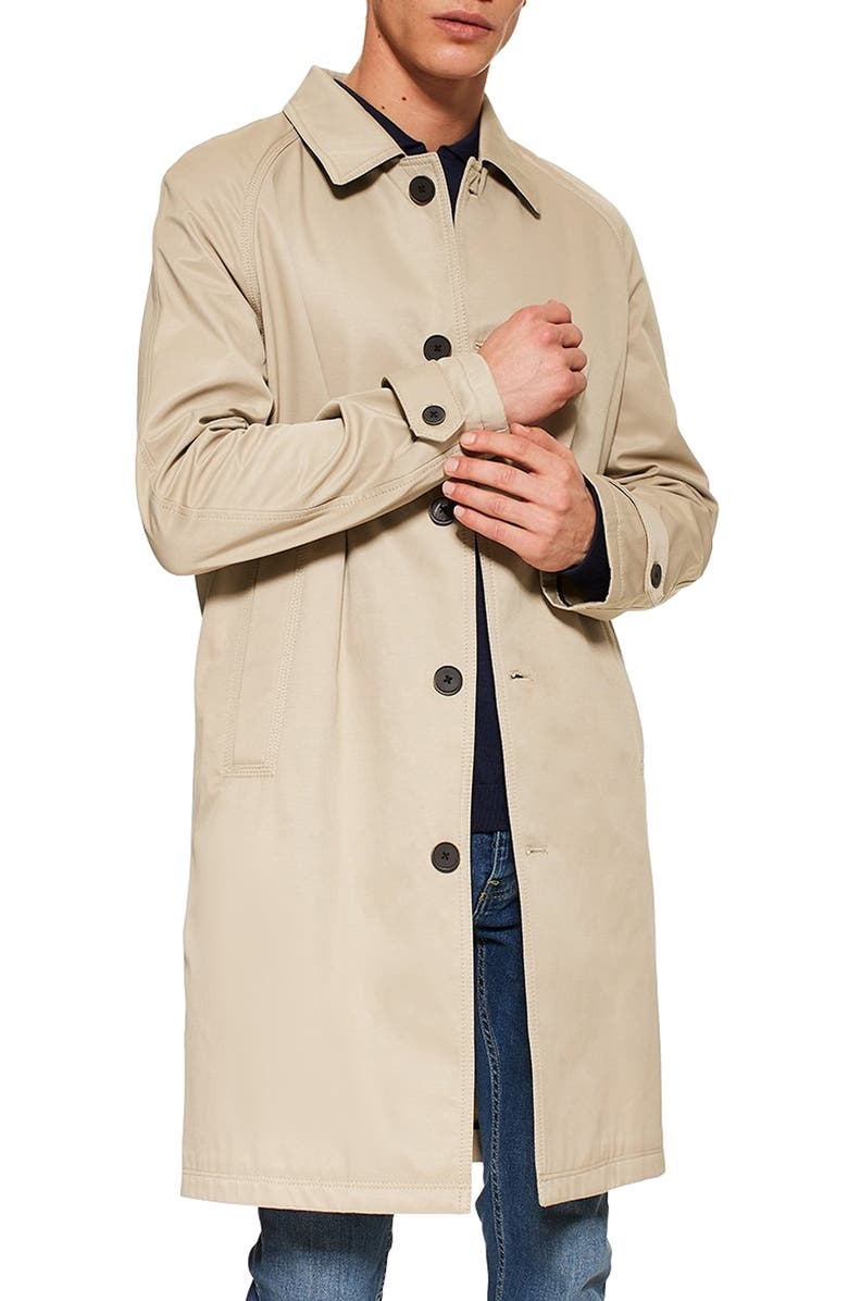 Topman Triple Stitch Mac Coat | Nordstrom