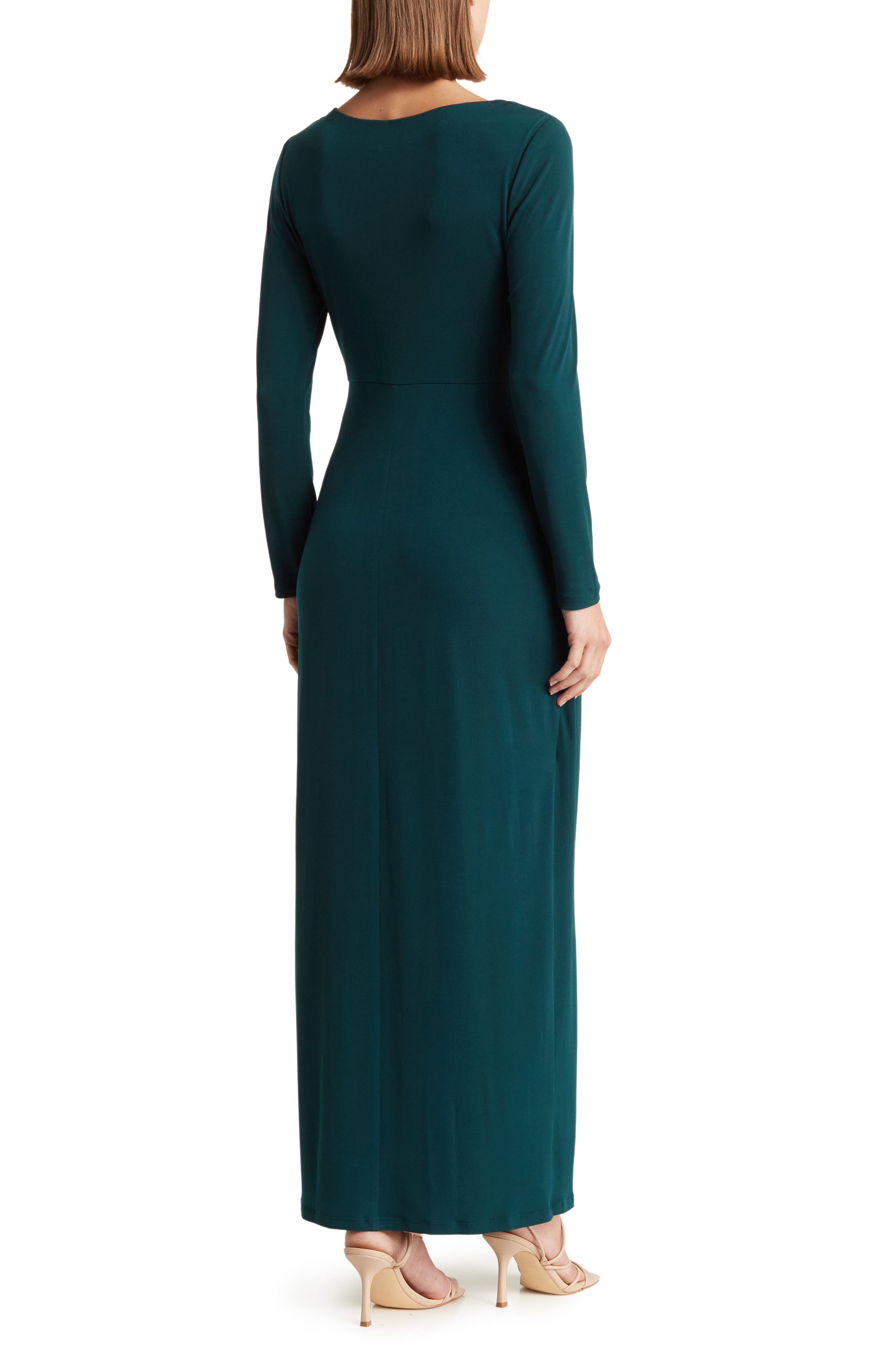 Connected Apparel Crossover Long Sleeve Dress | Nordstromrack