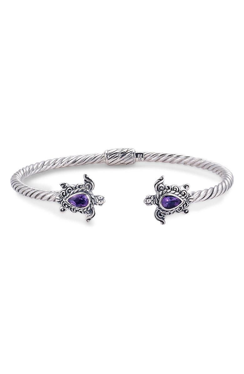 SAMUEL B. Sterling Silver Amethyst Turtle Cuff | Nordstromrack