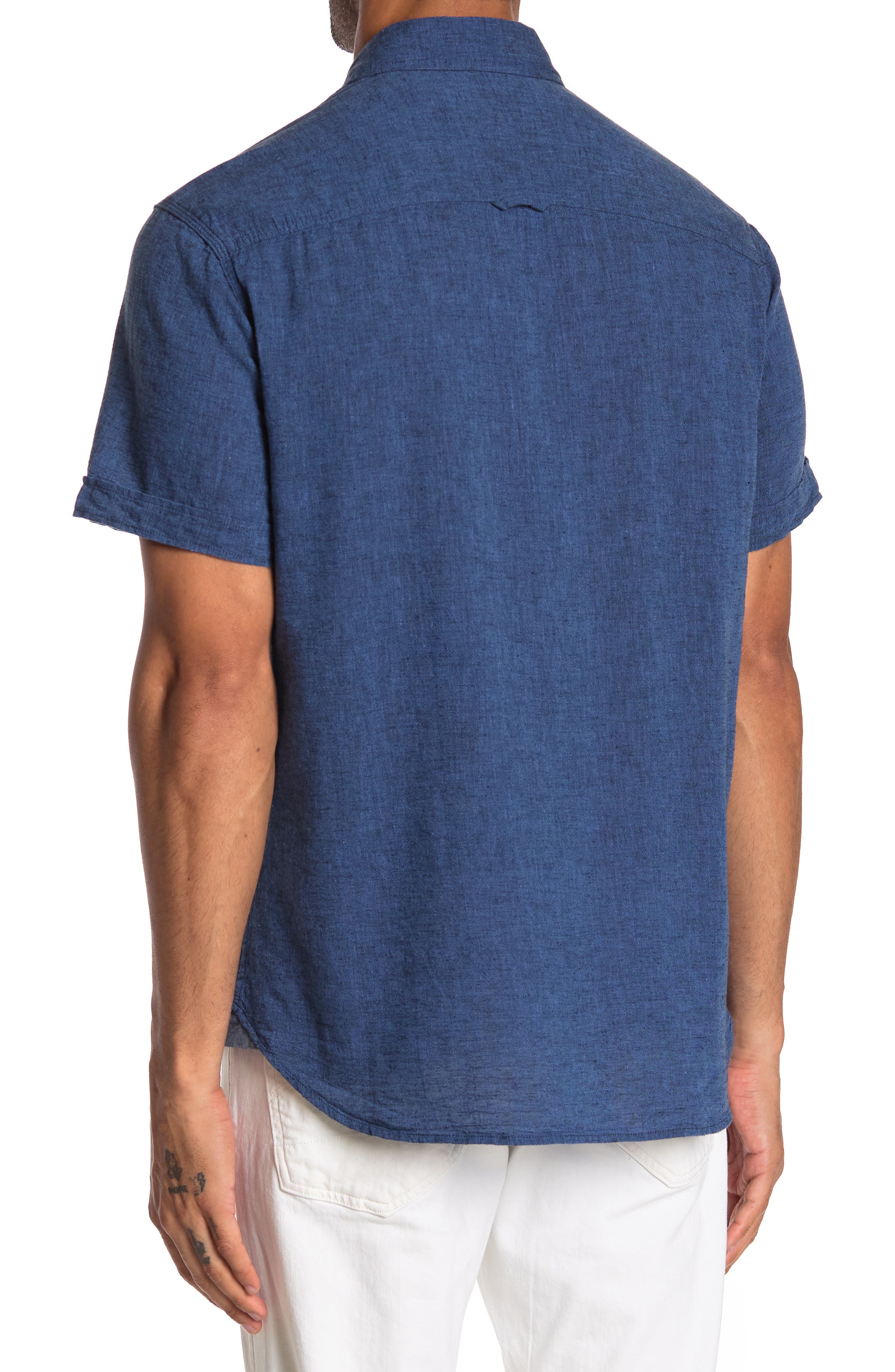 THREAD AND CLOTH Linen Blend Solid Regular Fit Shirt | Nordstromrack