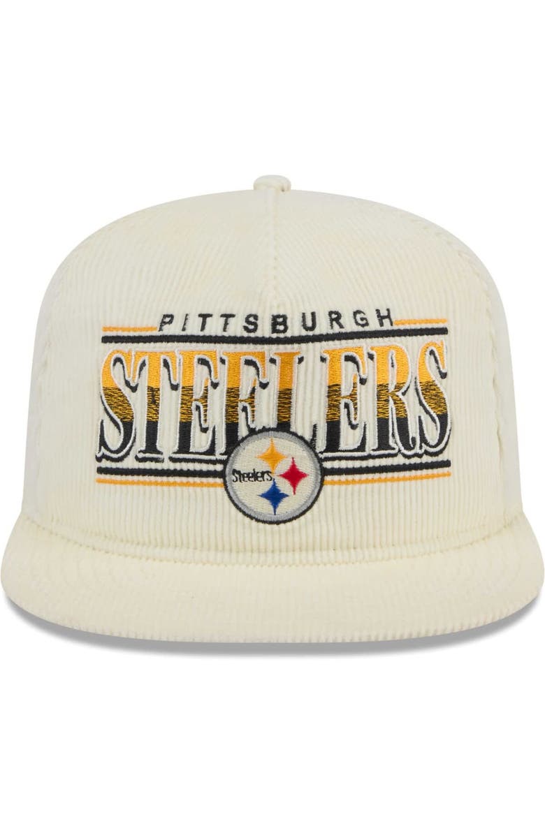 New Era Men's New Era Cream Pittsburgh Steelers Throwback Corduroy ...
