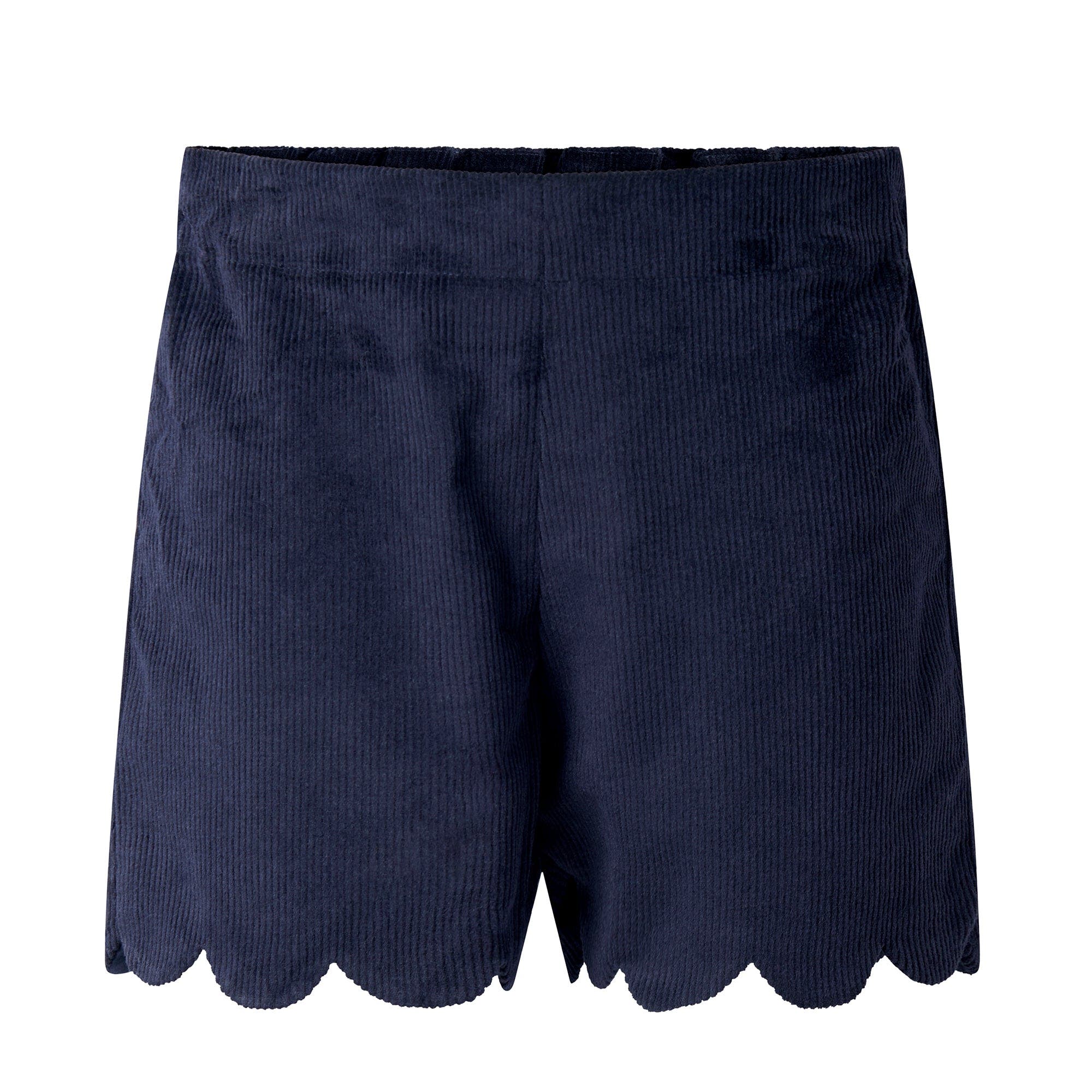 Rachel Riley Navy Cord Scalloped Shorts | Nordstrom