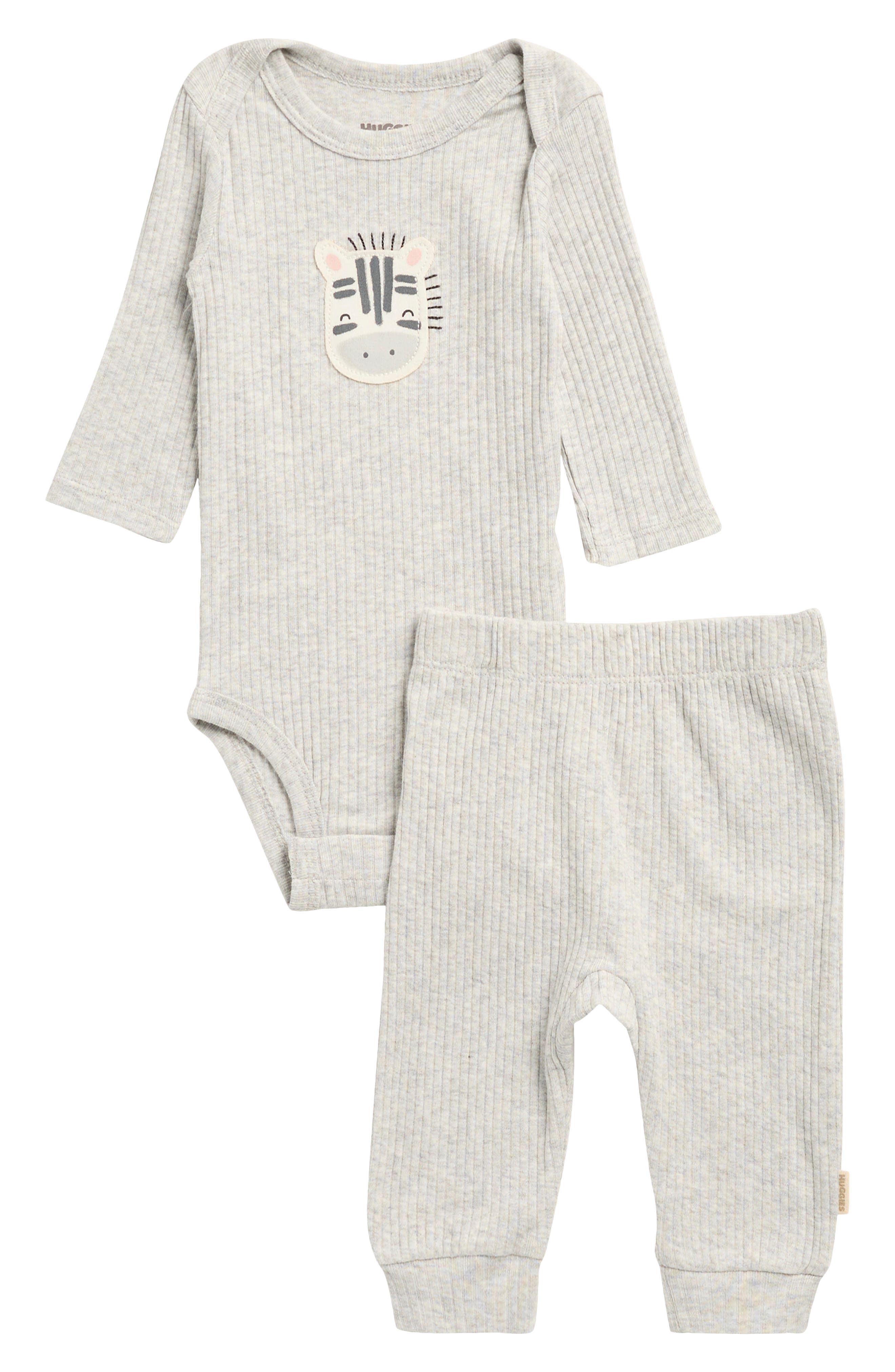 Huggies Lion Organic Combed Cotton Long Sleeve Bodysuit & Pants Set ...