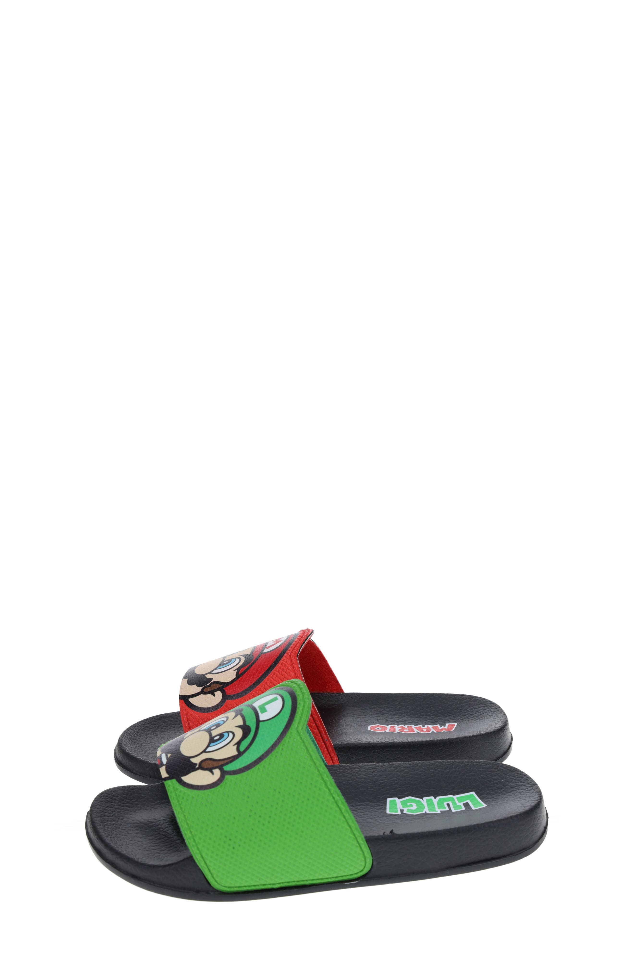 SG Footwear Kids' Mario & Luigi Print Slide Sandal | Nordstromrack