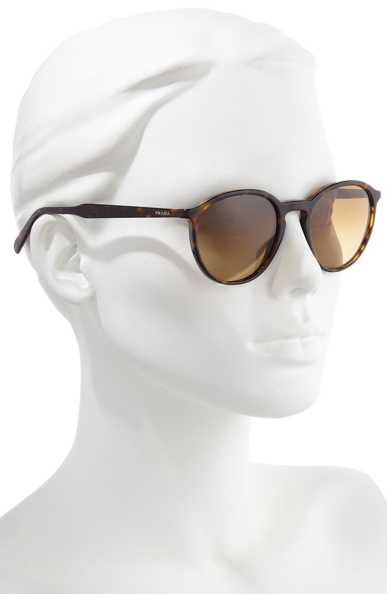Prada 51mm Polarized Round Sunglasses | Nordstromrack