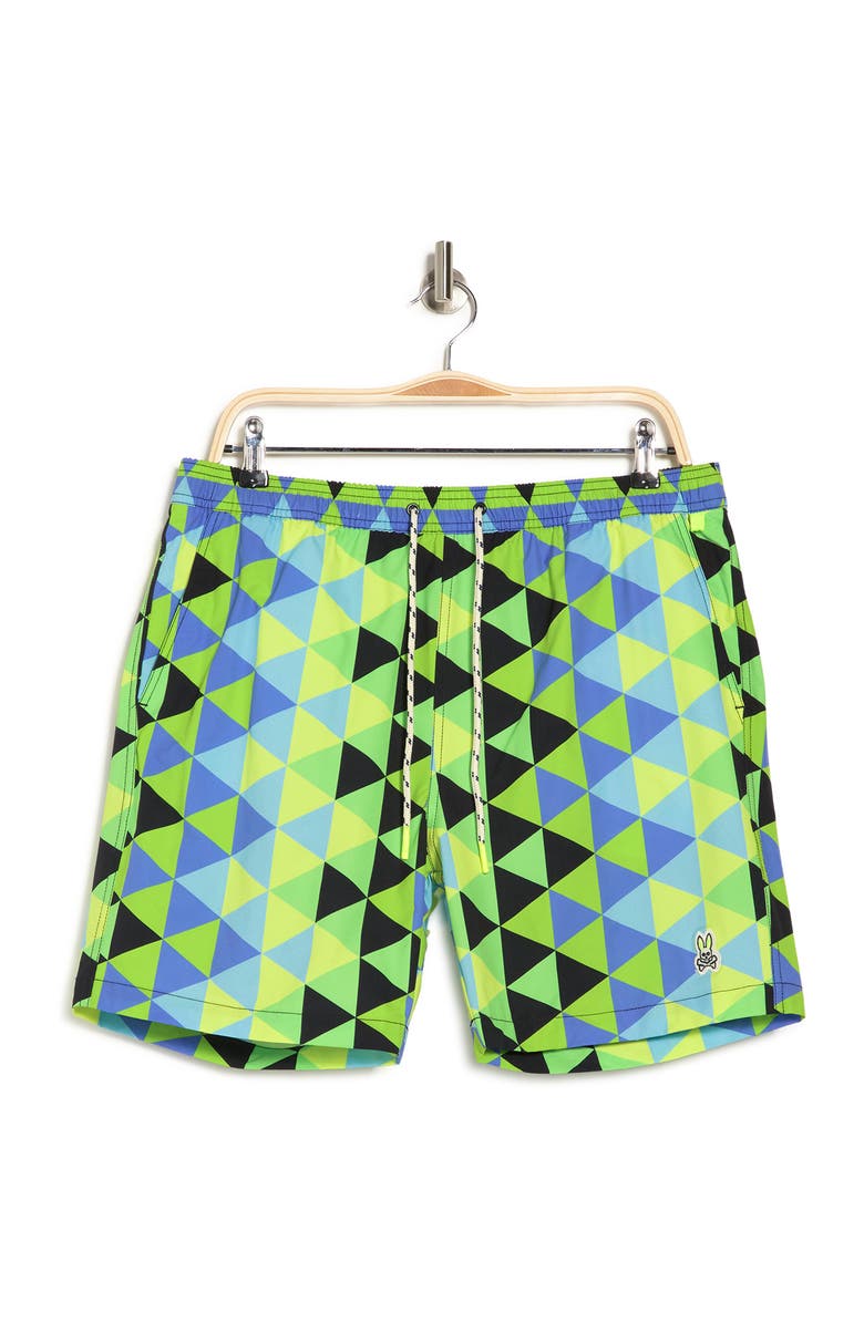 Psycho Bunny Alexander Geo Print Swim Trunks | Nordstrom