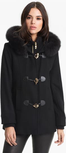 George Simonton Studio Toggle Coat with Genuine Fox Fur Trim | Nordstrom