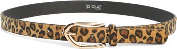 Linea Pelle Cheetah Print Faux Calf Hair Belt | Nordstromrack