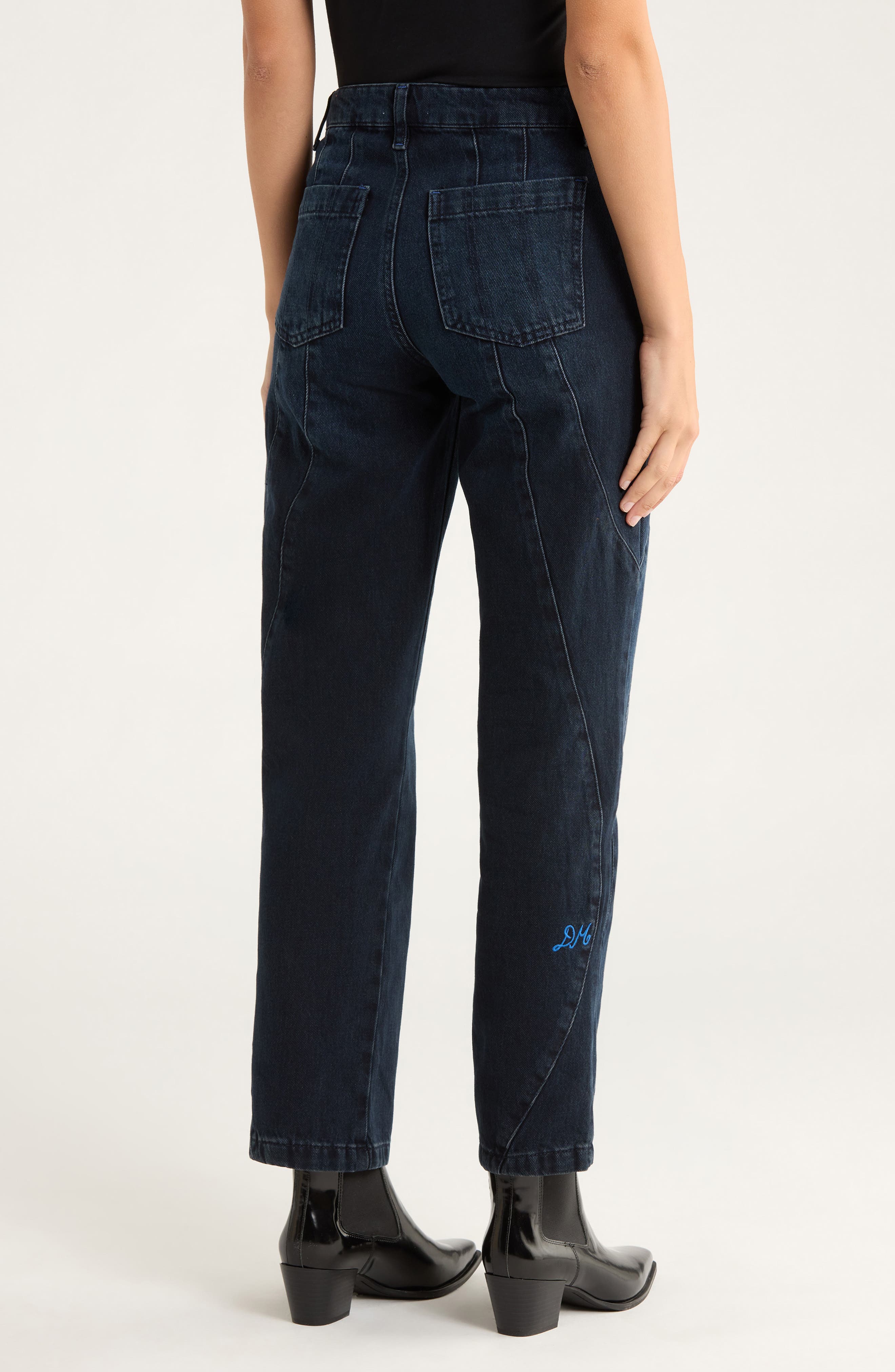 Damson Madder Juli Wavy Seam Wide Leg Jeans | Nordstromrack
