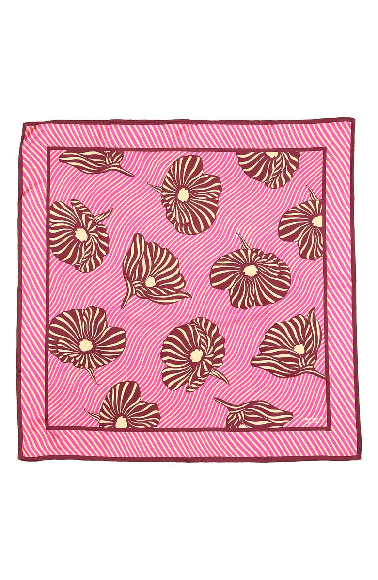 Kate Spade New York linear bloom silk square scarf | Nordstrom