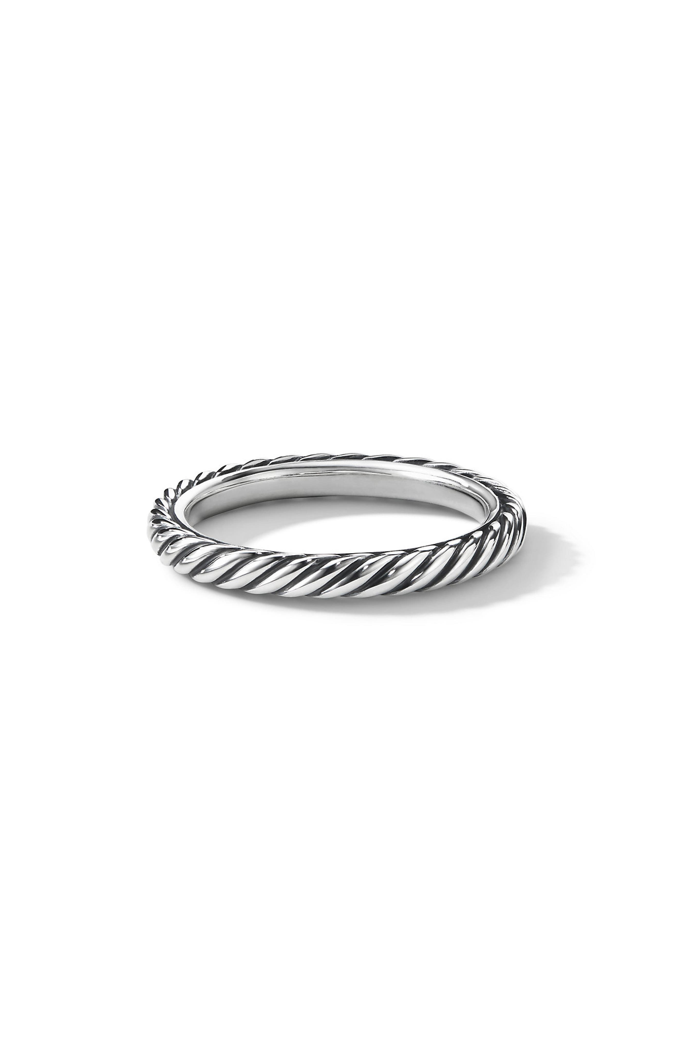 David Yurman Cable Collectibles® Stack Ring in Sterling Silver, 3mm ...