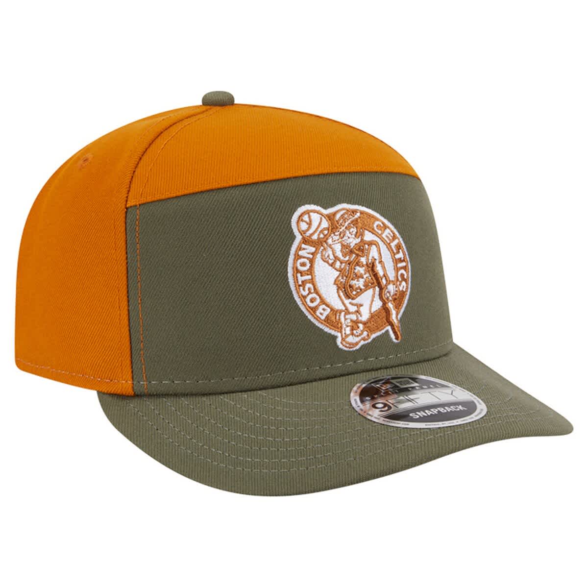 New Era Men's New Era Olive/Burnt Orange Boston Celtics Two-Tone Color ...