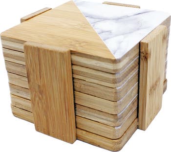 BergHOFF Bamboo Two-Tone 8-Piece Bamboo Coaster Set | Nordstromrack