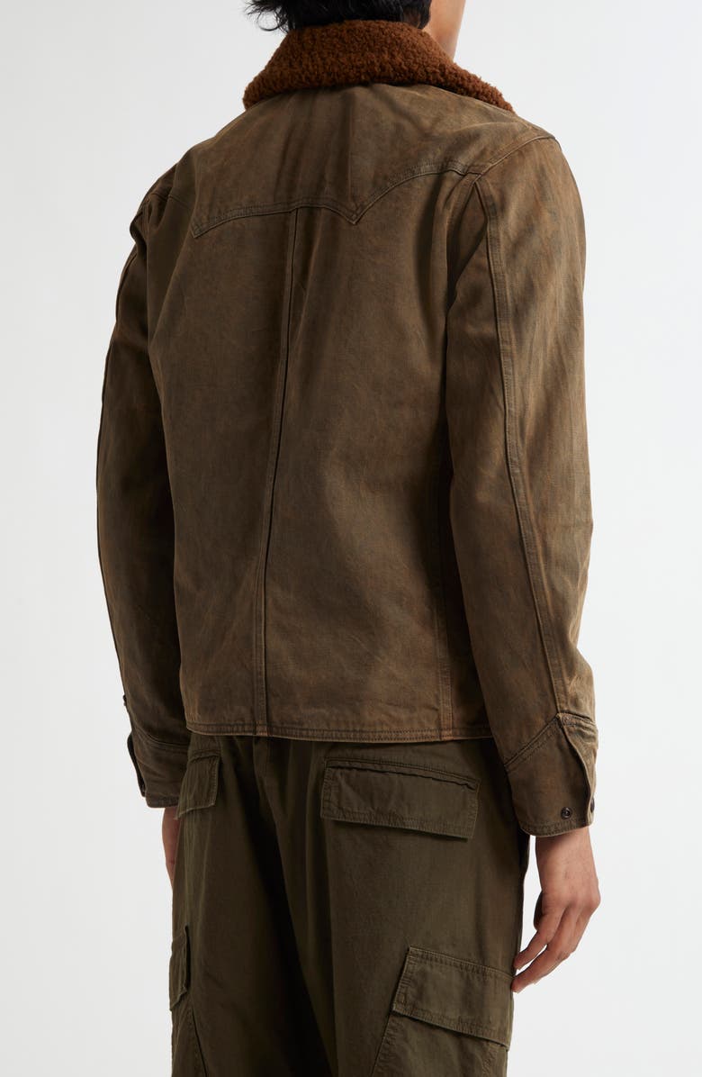 Double RL Halkirk Fleece Collar Denim Jacket | Nordstrom