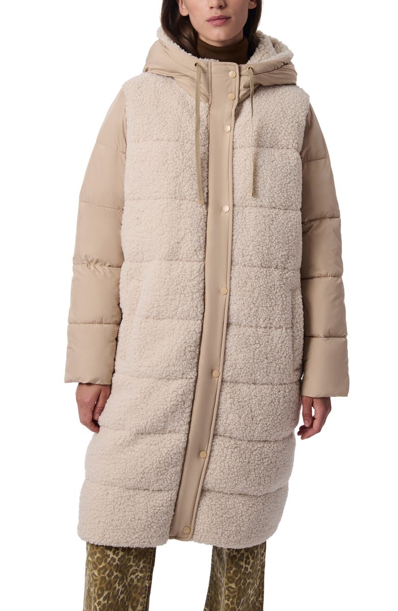 Bernardo Hooded Faux Shearling Puffer Jacket | Nordstromrack
