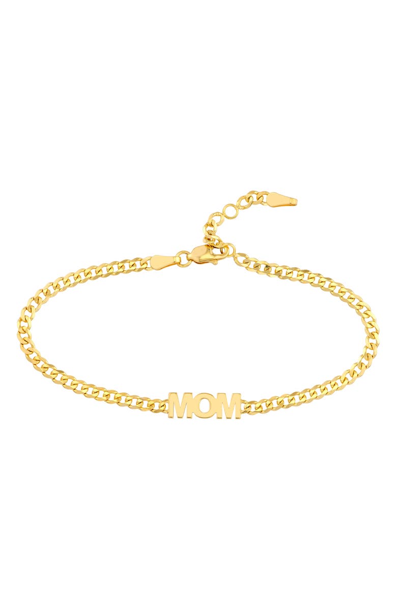 HAWLEY ST 14K Gold 'Mom' Curb Chain Bracelet | Nordstromrack