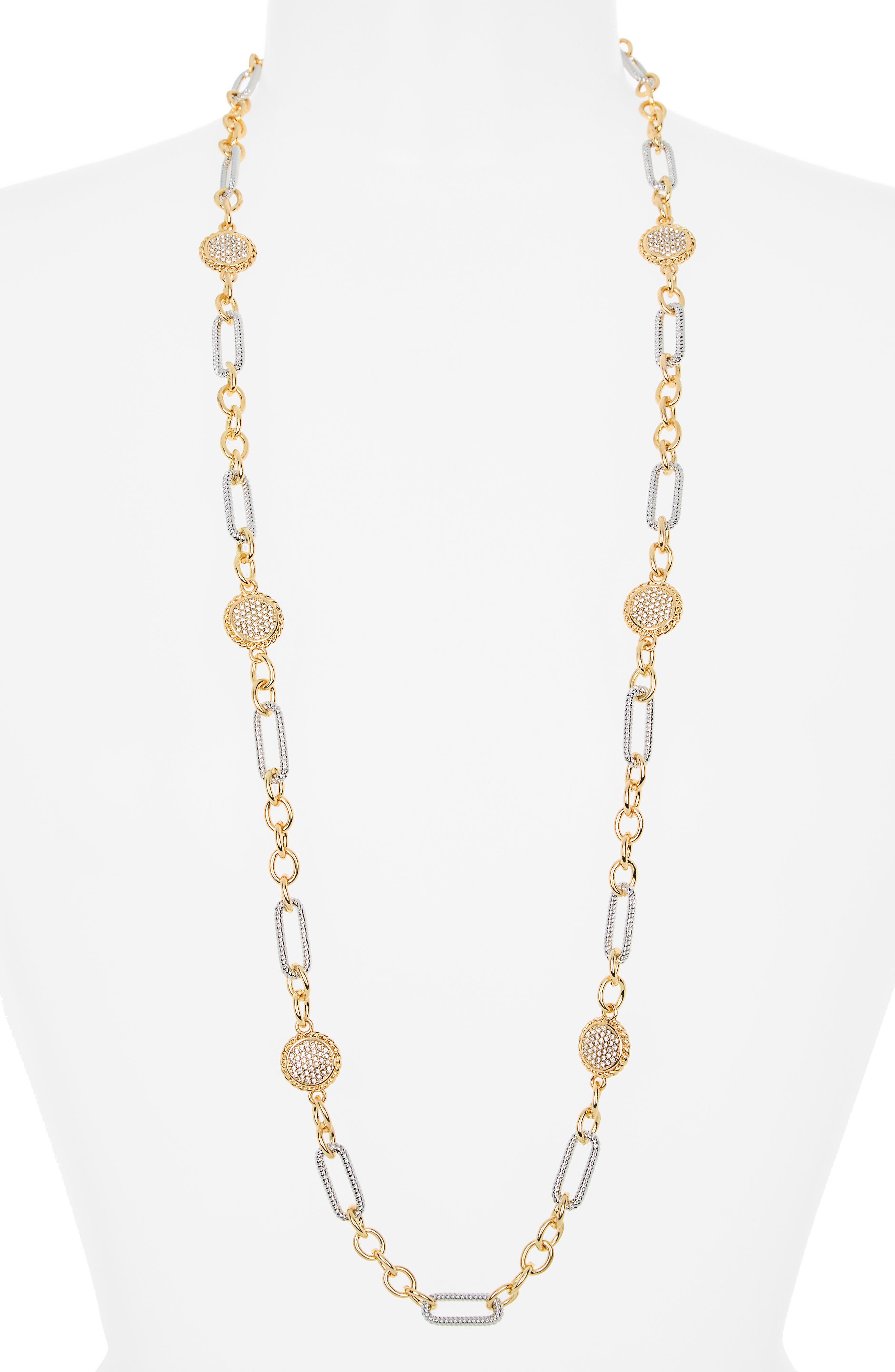 Tasha Two-Tone Station Chain Long Necklace | Nordstromrack