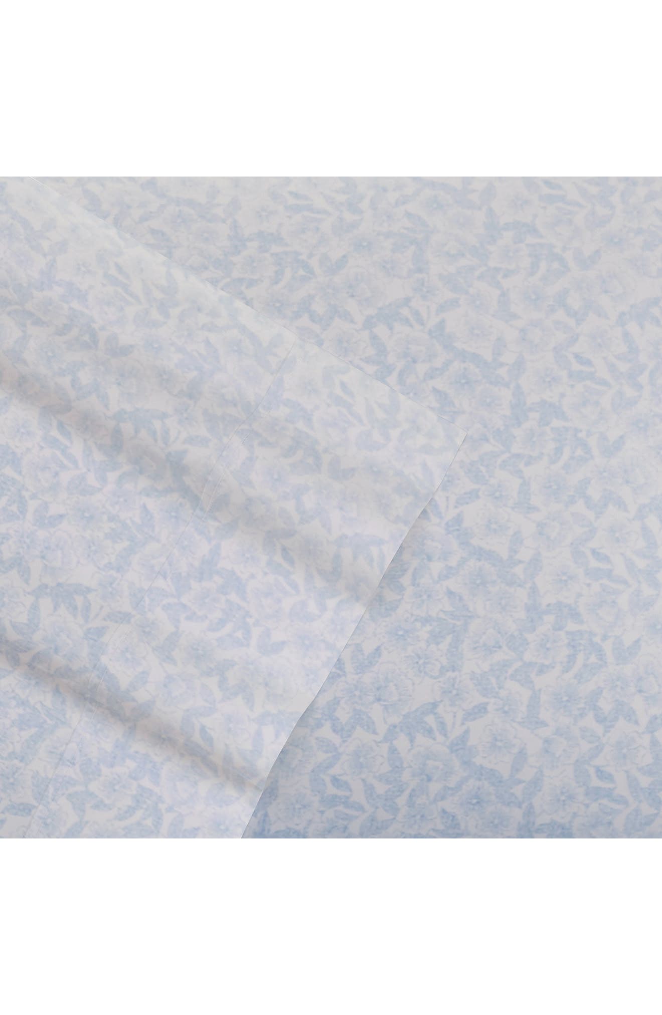 Laura Ashley Belle 6-Piece Blue Floral Cotton Queen Sheet Set ...
